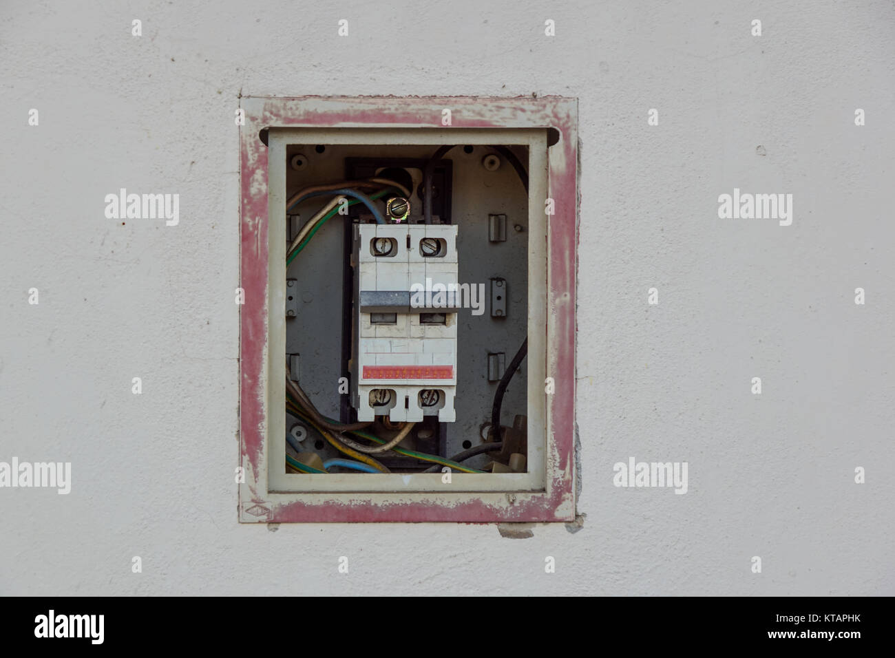 old automatic switchboard circuit breaker Stock Photo - Alamy