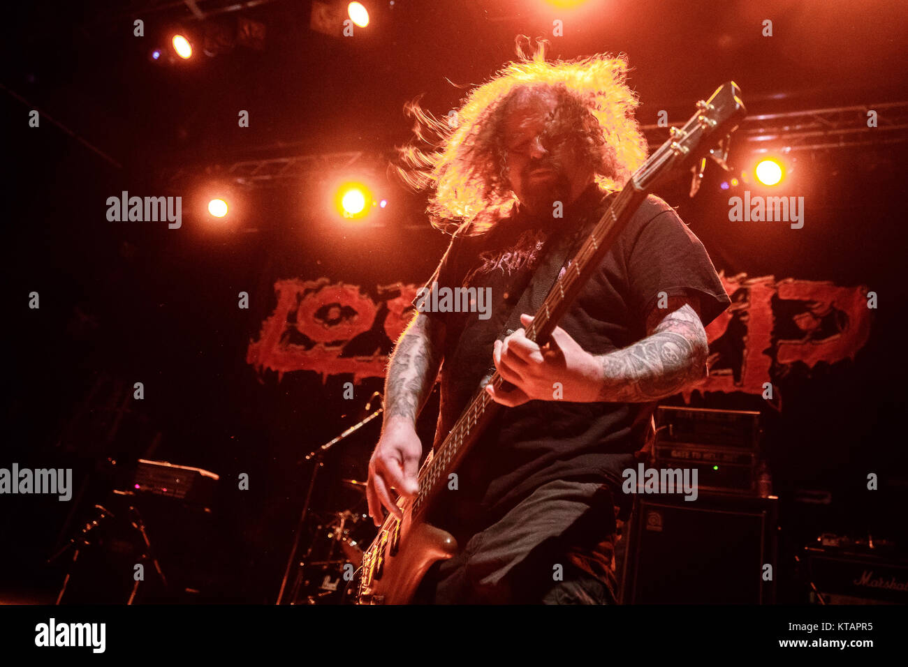 The British grindcore band Lock Up performs a live concert at Amager ...