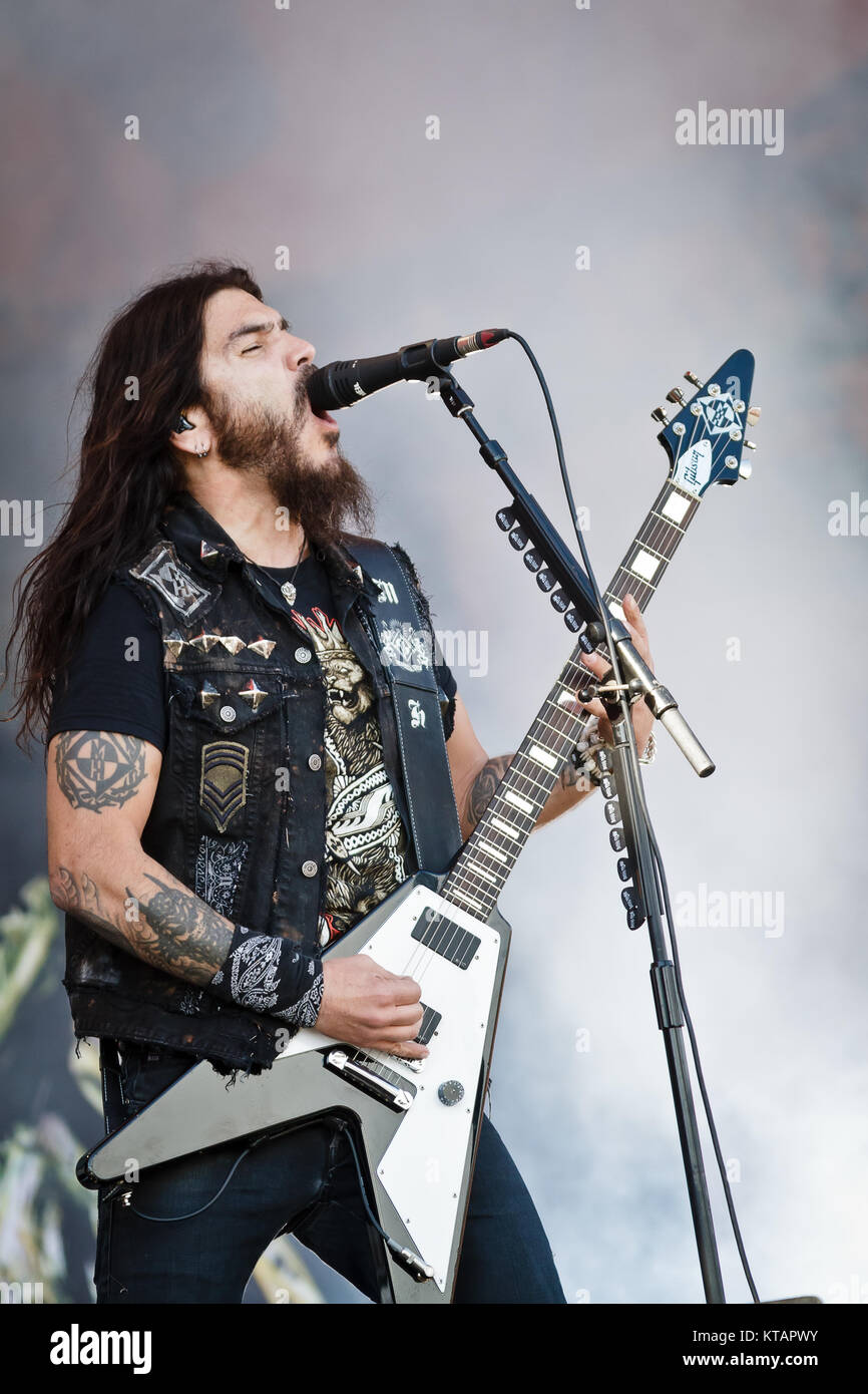 The American heavy metal band Machine Head performs a live concert at ...