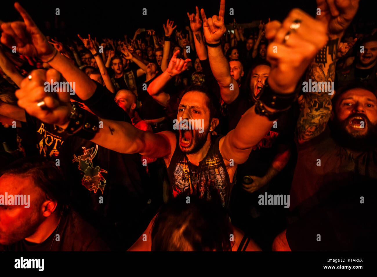 Energetic heavy metal fans attend a live concert with Max & Igor ...
