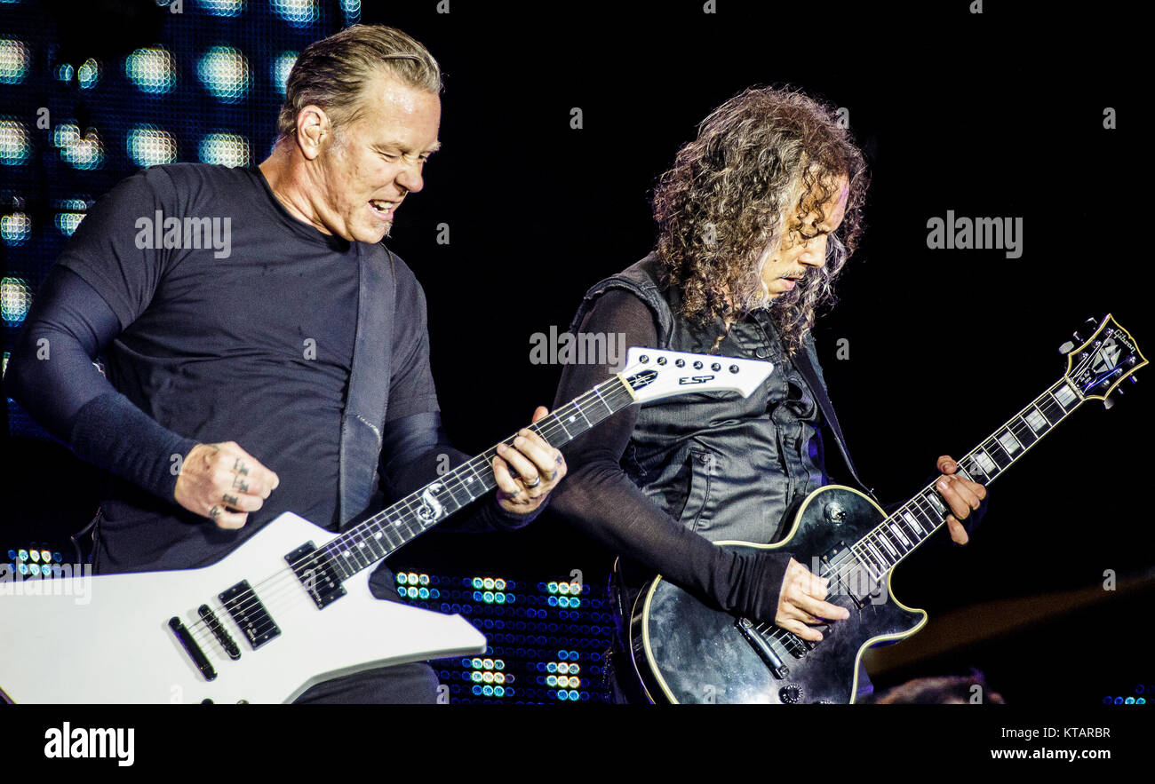 The American heavy metal band Metallica performs a live concert at ...
