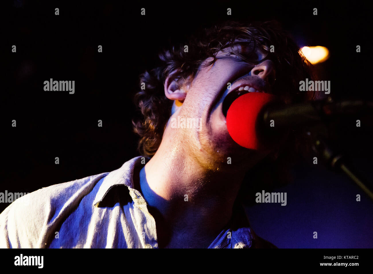 The Canadian noise rock band METZ performs a live concert at Loppen in ...