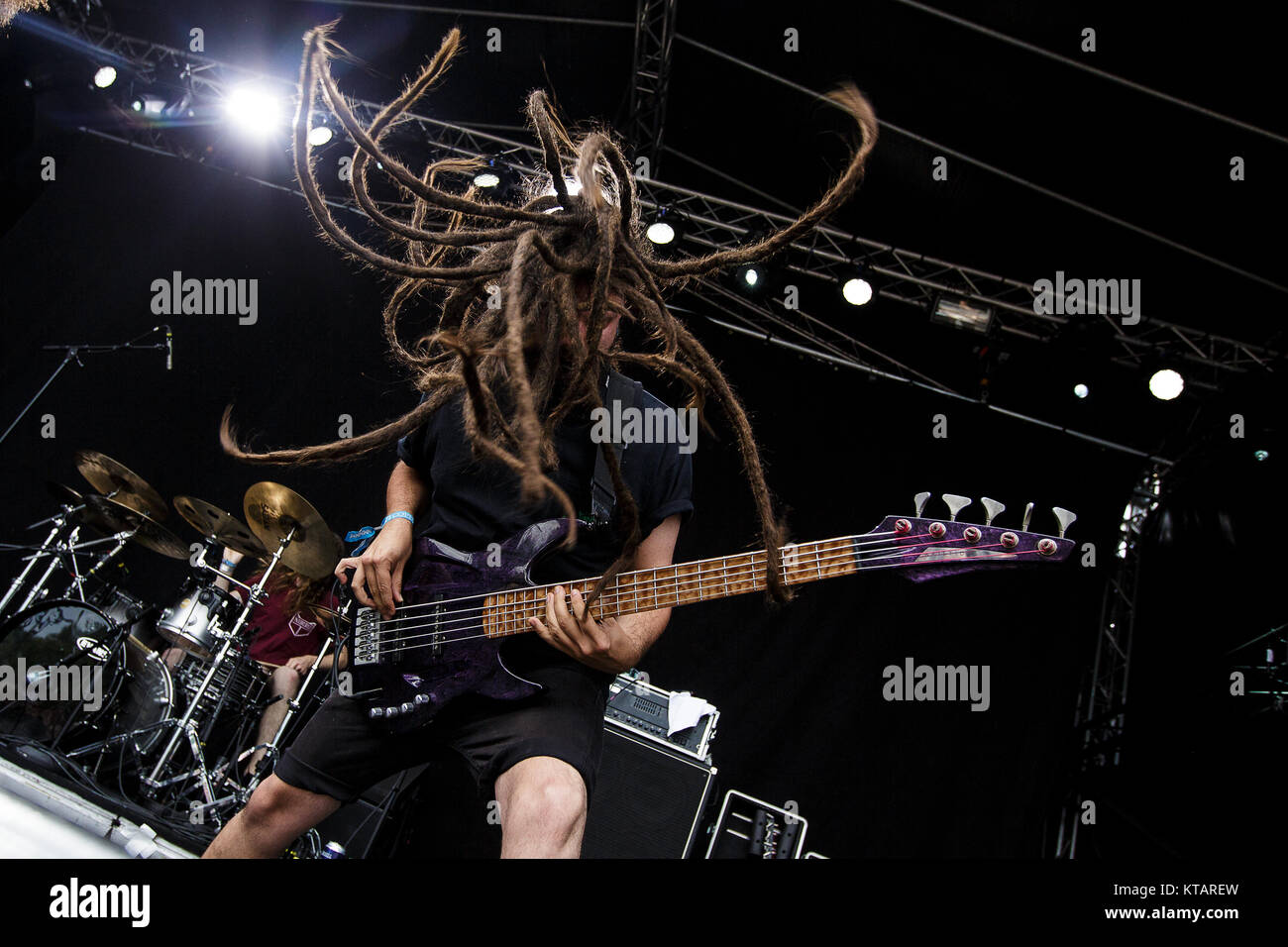 The British progressive metal band Monuments performs a live concert at ...