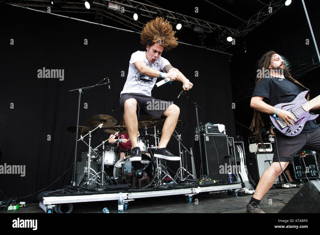 The British progressive metal band Monuments performs a live concert at ...