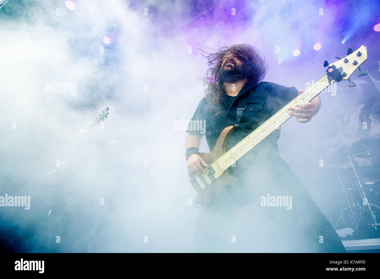 The German death metal band Morgoth performs a live concert at the ...