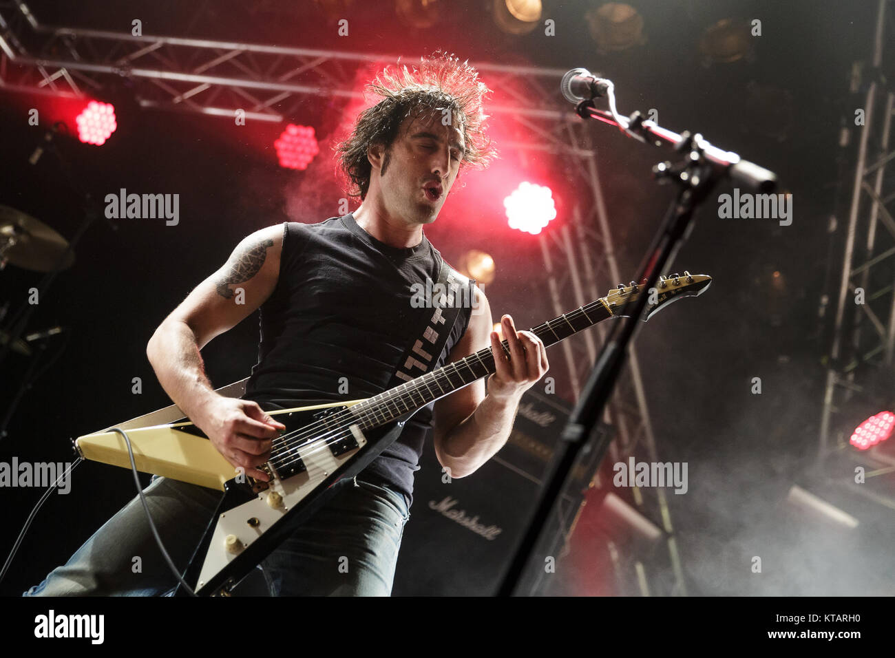 The American heavy metal band Mutoid Man performs a live concert at the ...