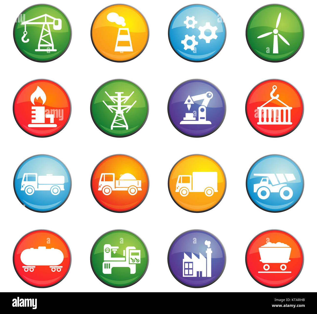 industry icon set Stock Photo - Alamy