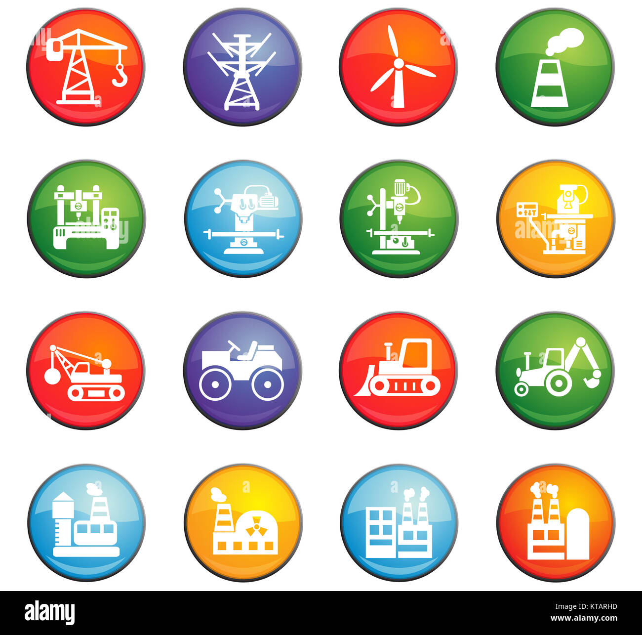 industry icon set Stock Photo - Alamy
