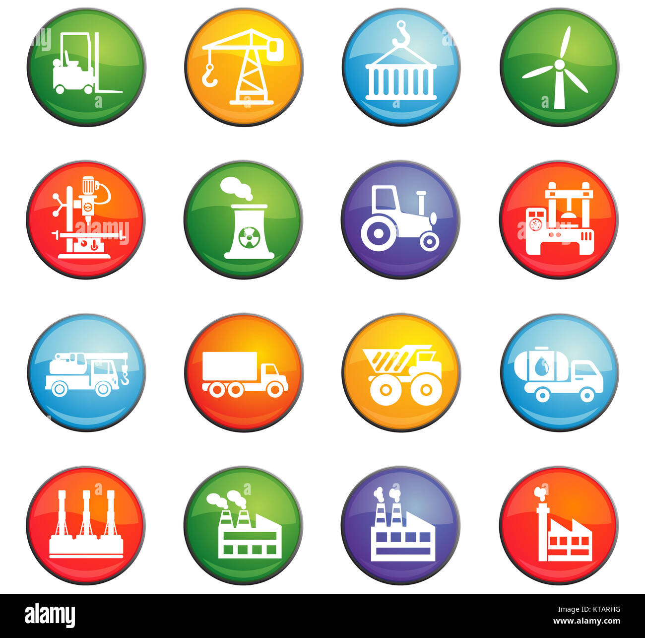 industry icon set Stock Photo - Alamy
