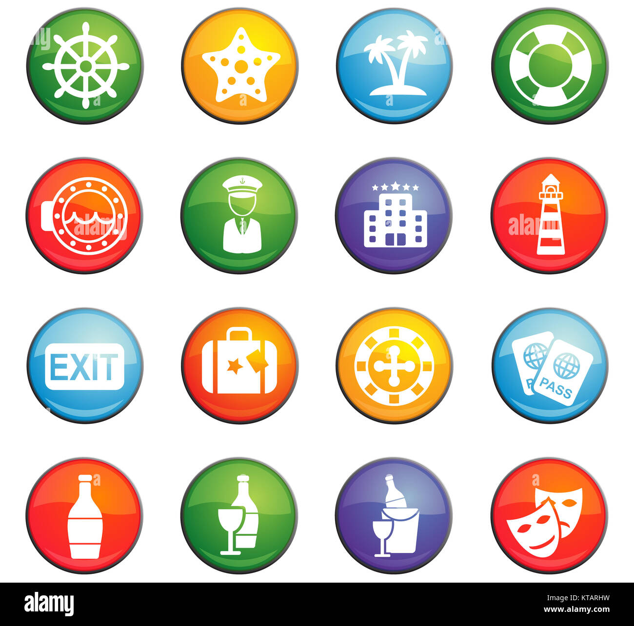 cruise icon set Stock Photo - Alamy