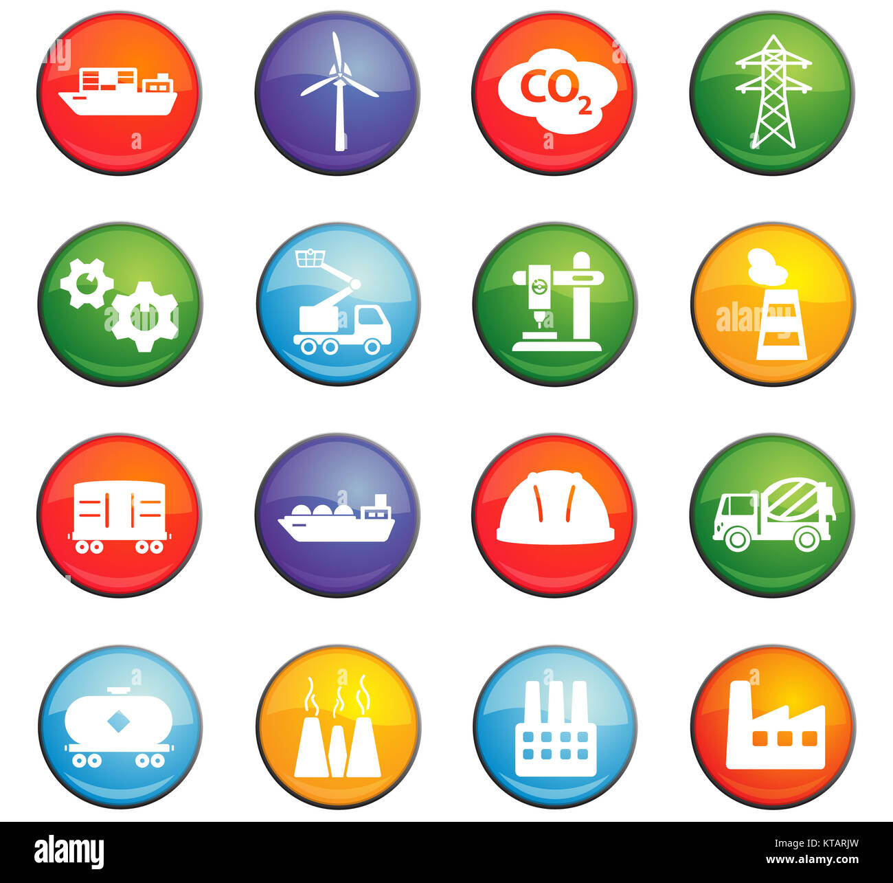 industry icon set Stock Photo - Alamy