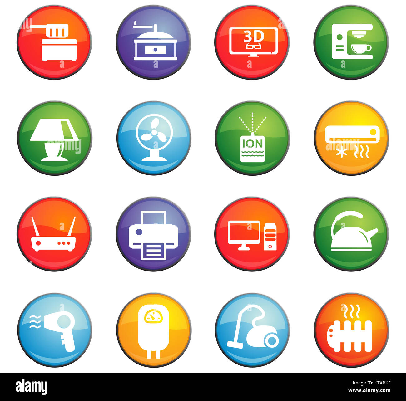 home appliances icon set Stock Photo - Alamy