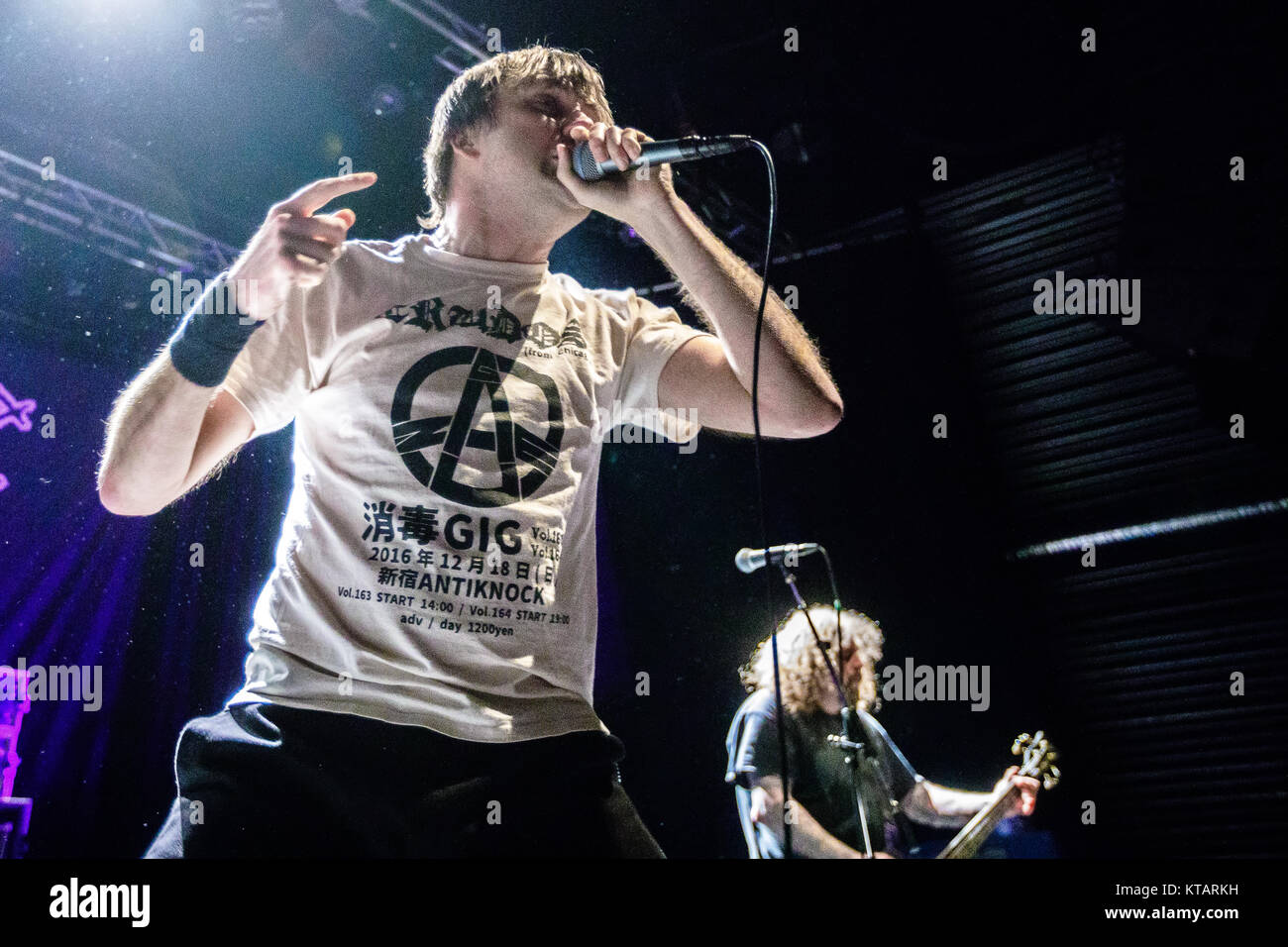The British grindcore band Napalm Death performs a live concert at ...