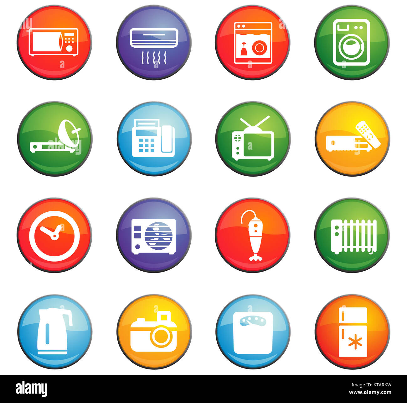 home appliances icon set Stock Photo - Alamy