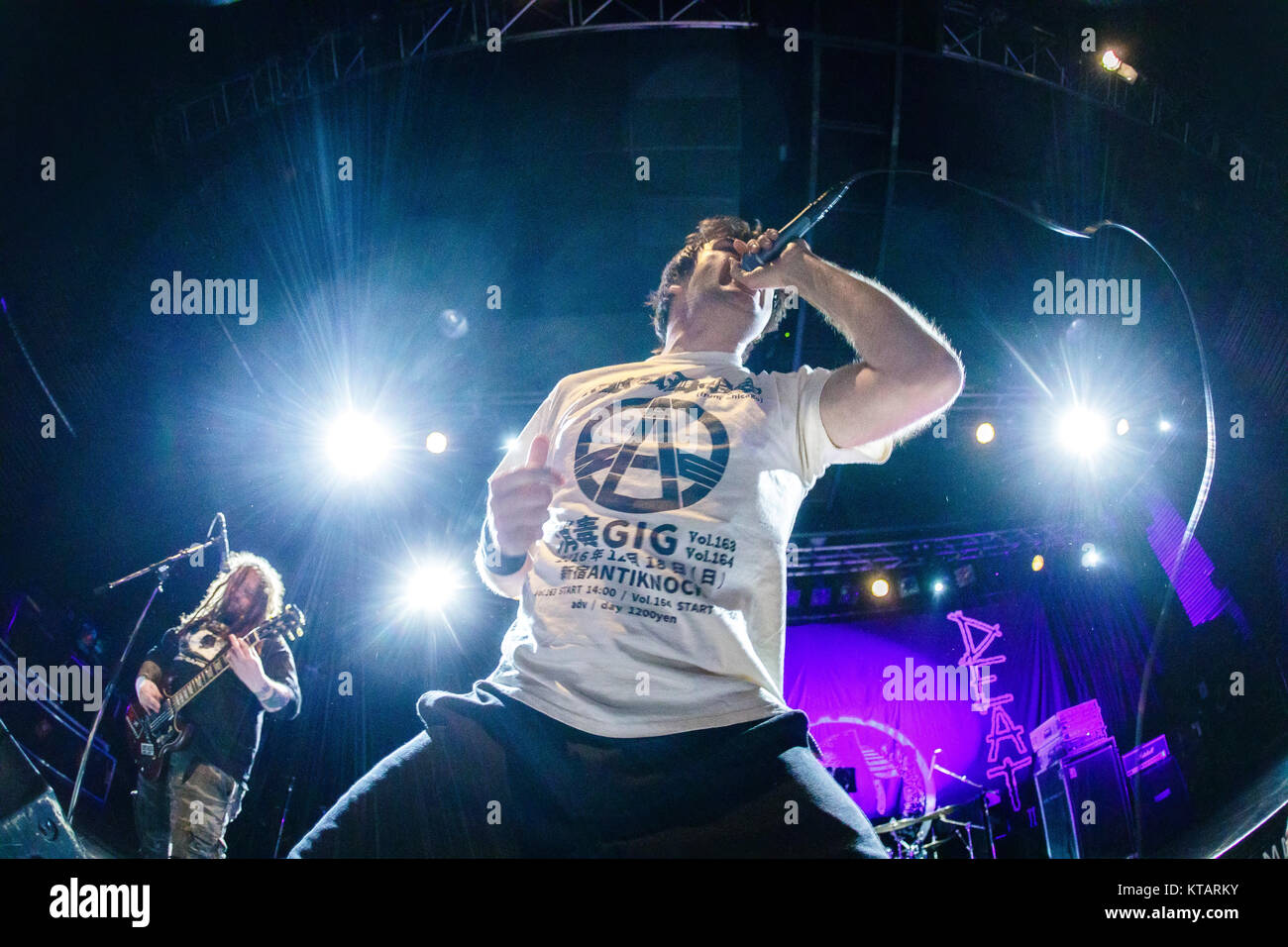 The British grindcore band Napalm Death performs a live concert at ...