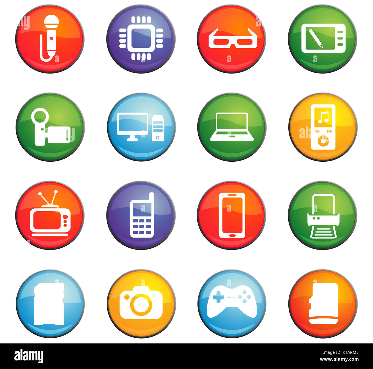 gadget icon set Stock Photo - Alamy