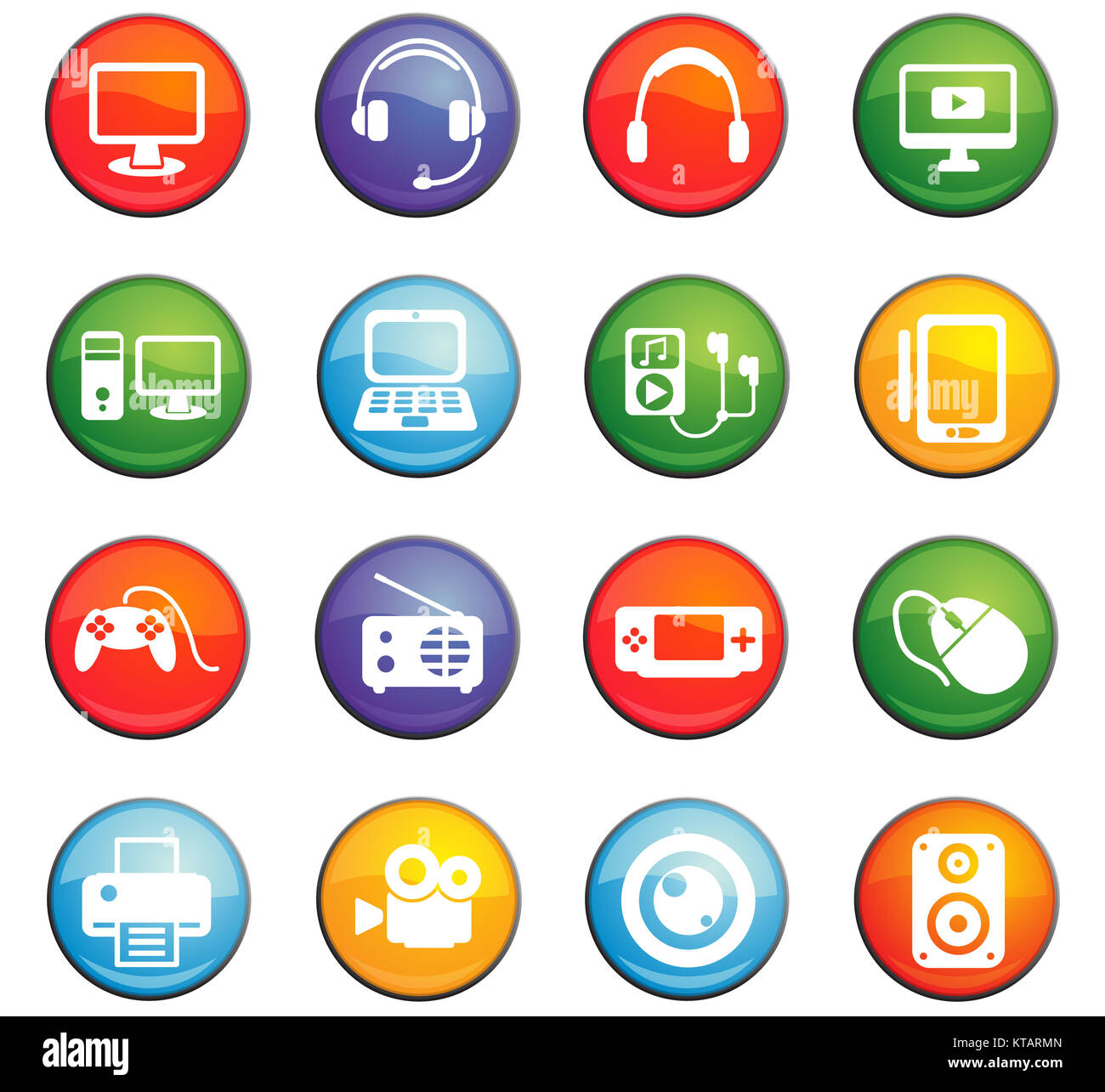 gadget icon set Stock Photo - Alamy