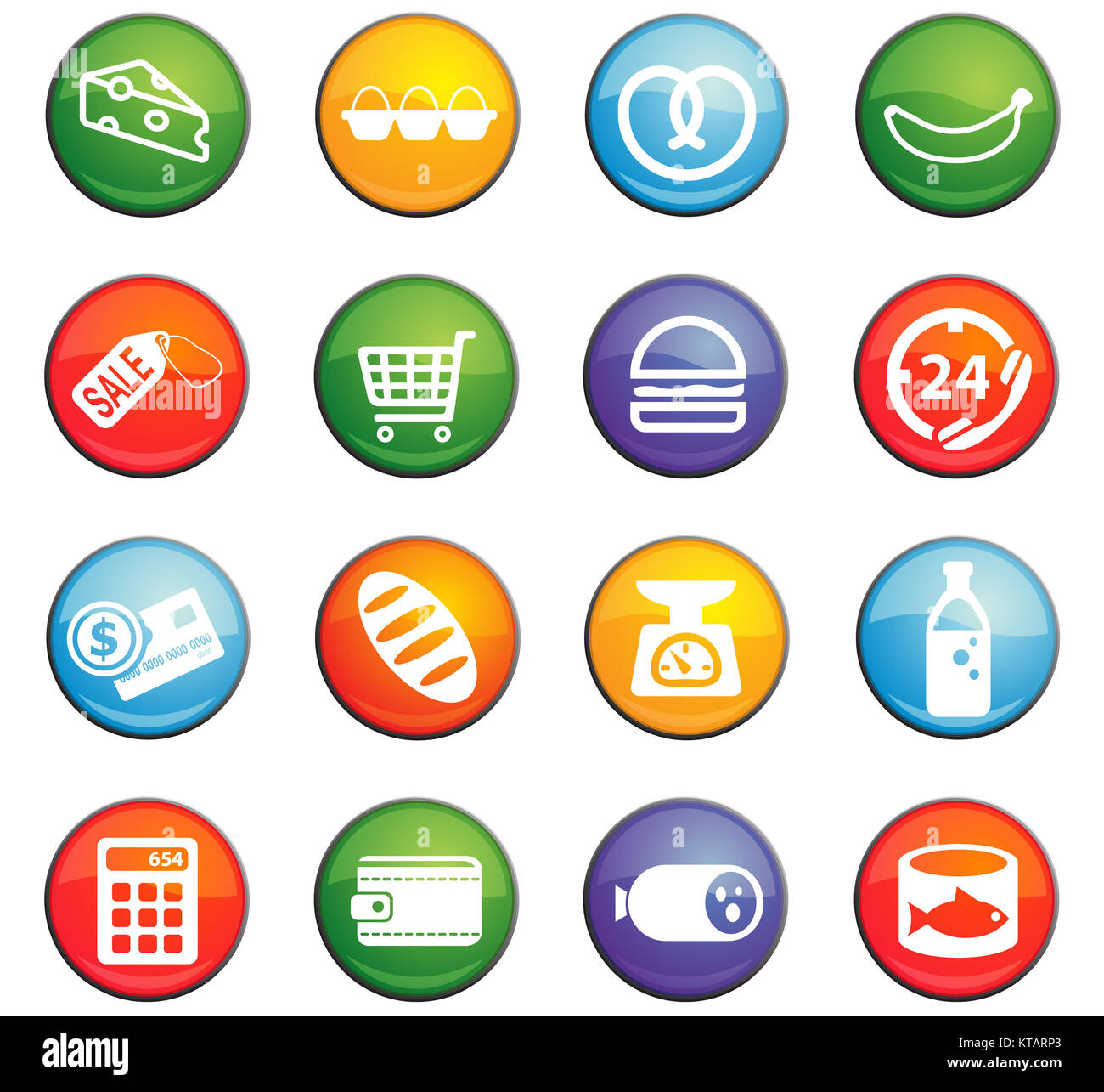 grocery store icon set Stock Photo - Alamy