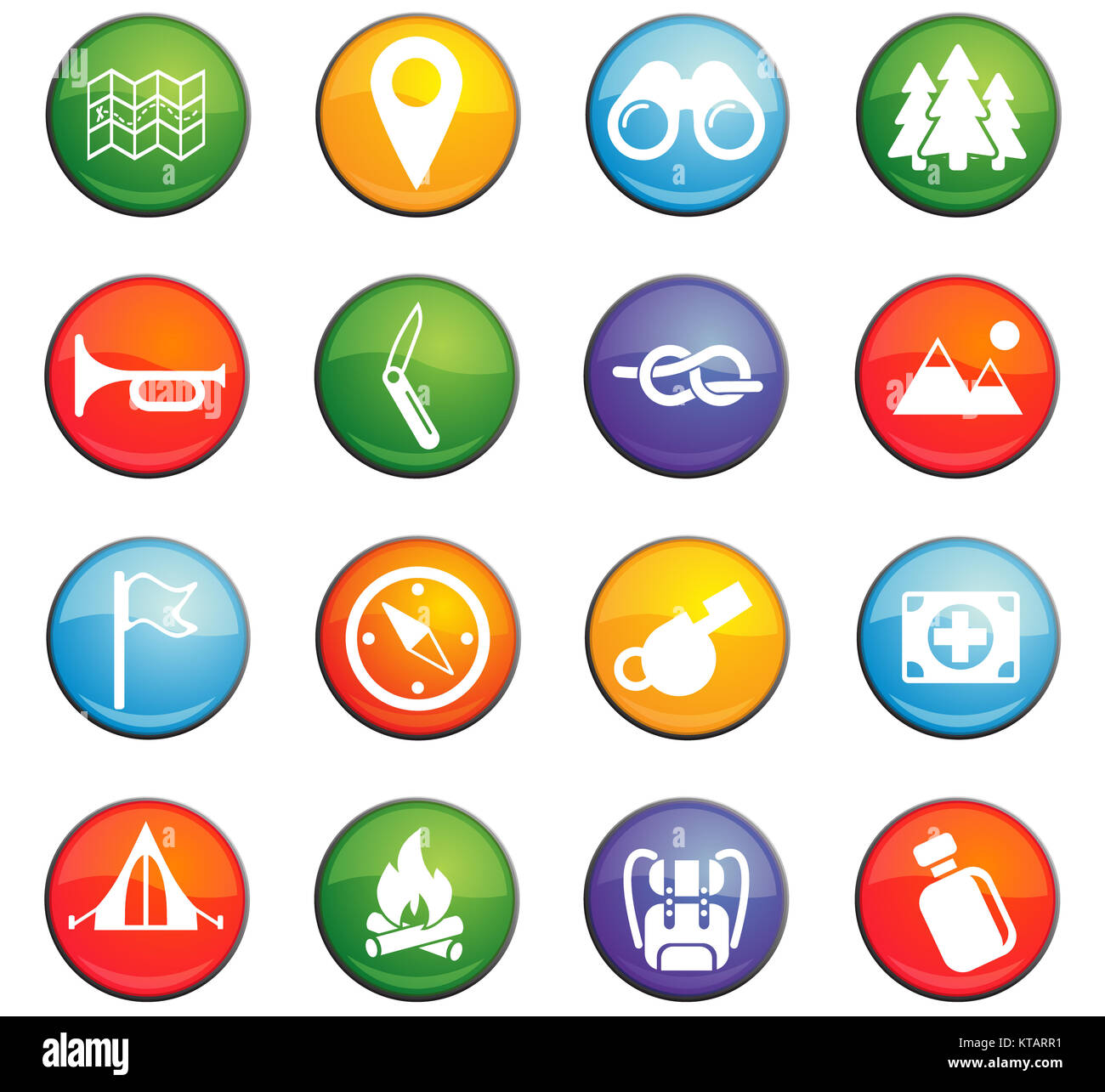 day of scouts icon set Stock Photo - Alamy