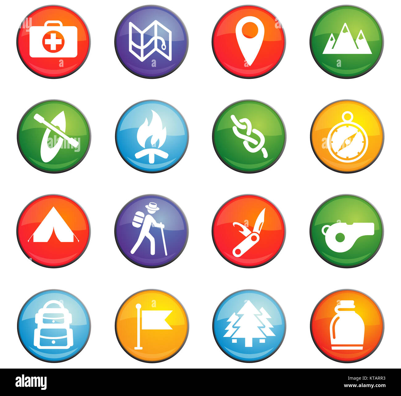 day of scouts icon set Stock Photo - Alamy