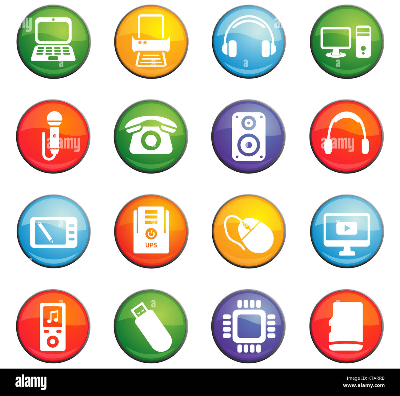 device icon set Stock Photo - Alamy