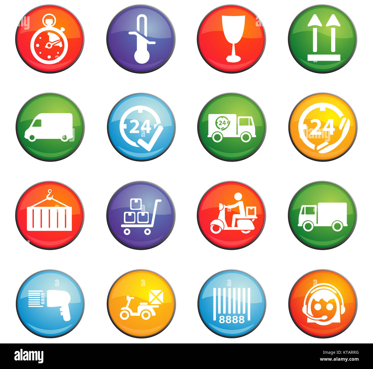delivery service icon set Stock Photo - Alamy