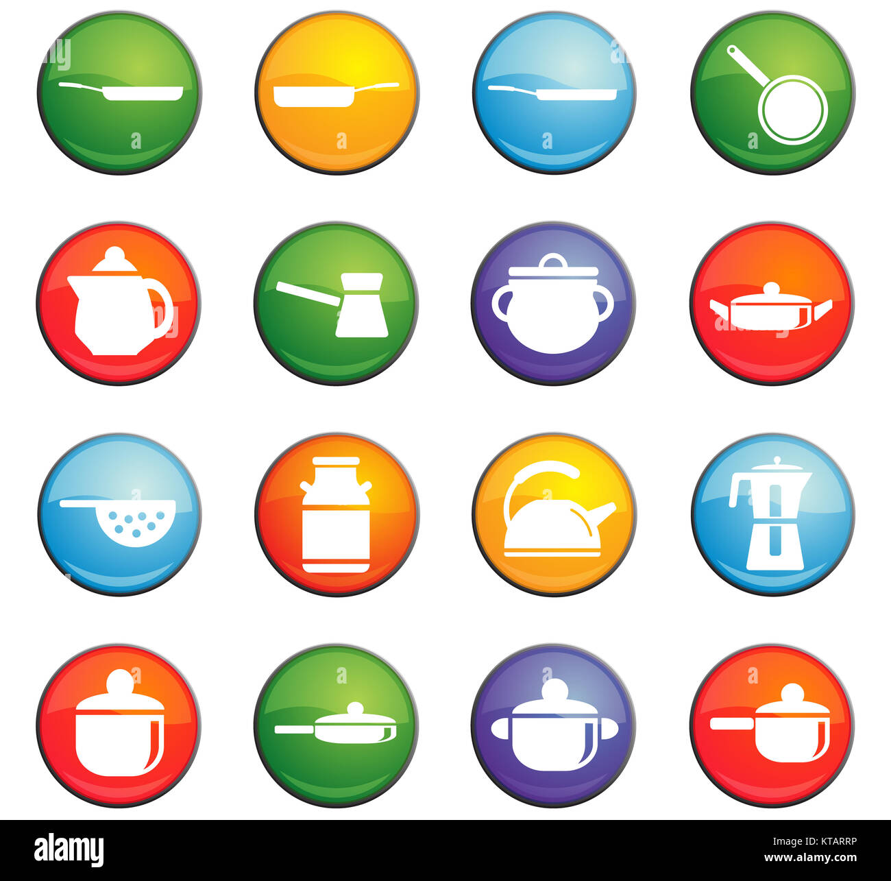 dishes icon set Stock Photo - Alamy