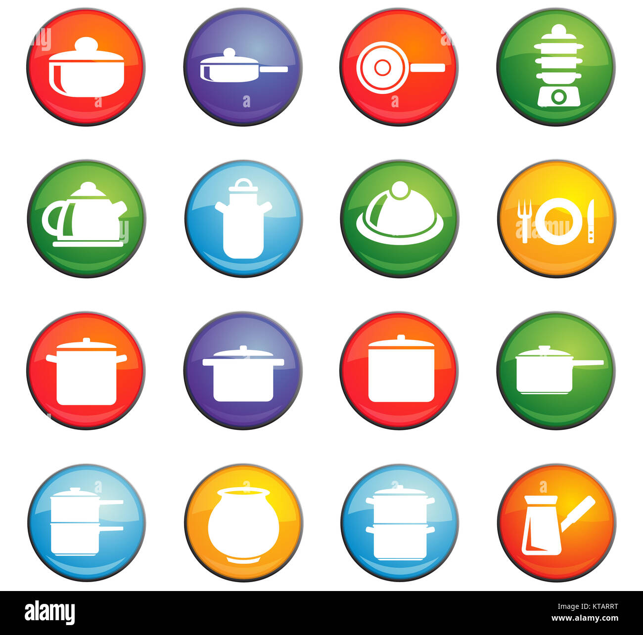 dishes icon set Stock Photo - Alamy