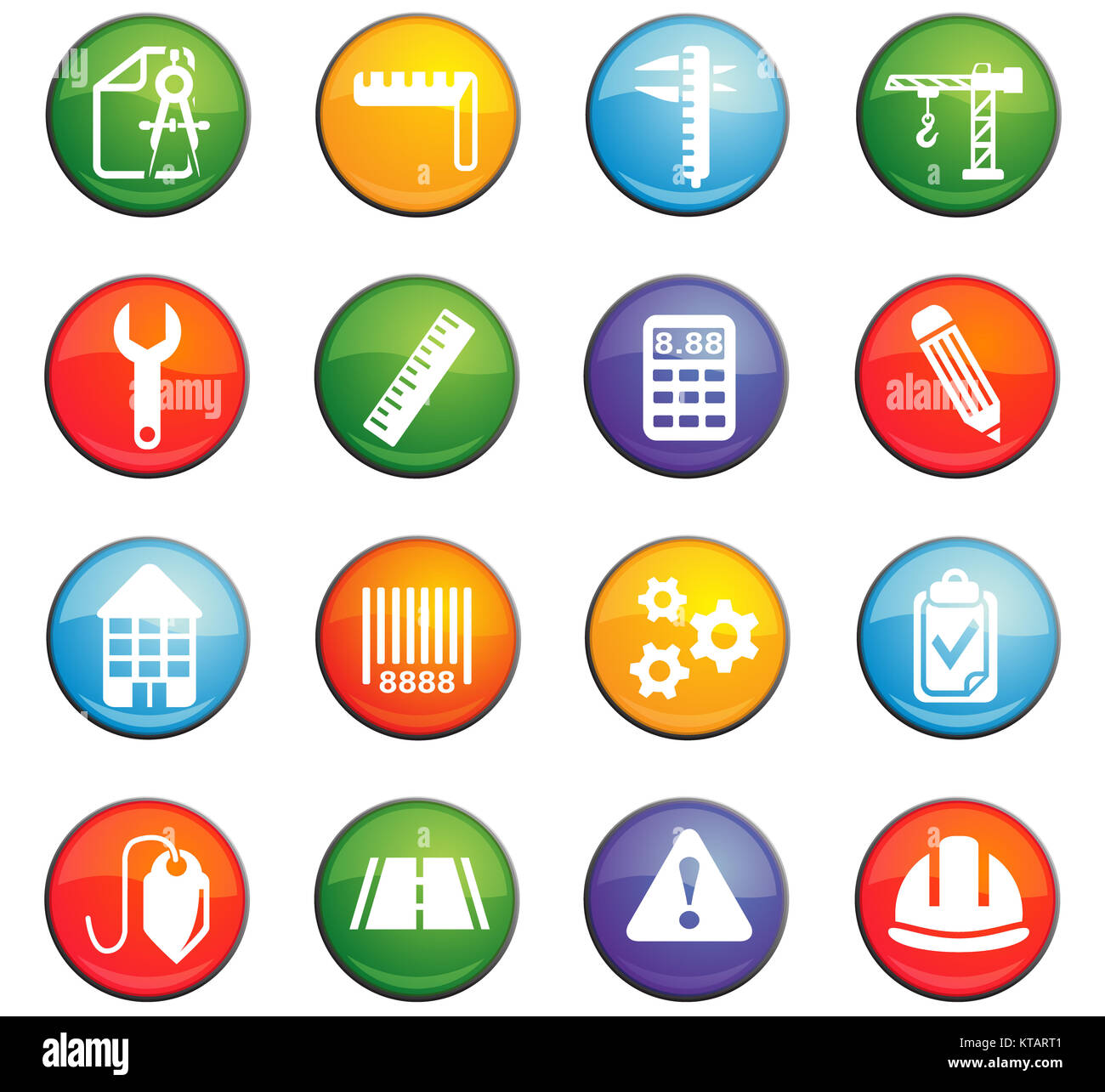 engineering icon set Stock Photo - Alamy