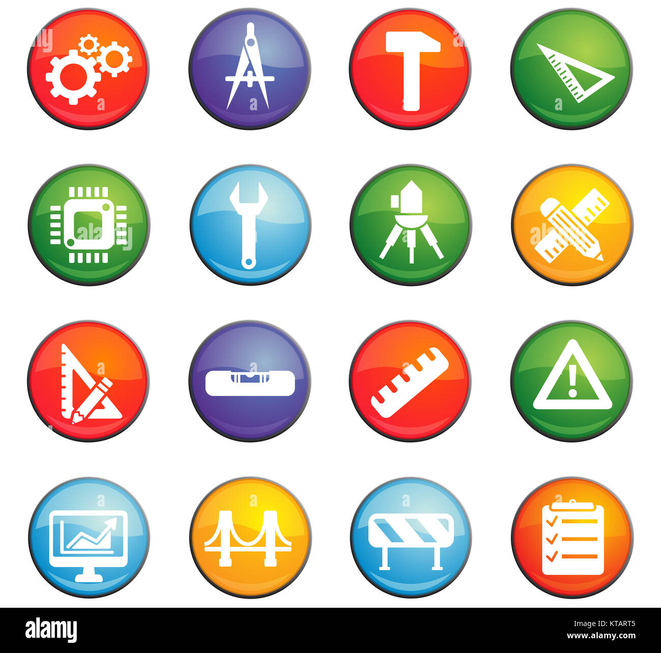 engineering icon set Stock Photo - Alamy