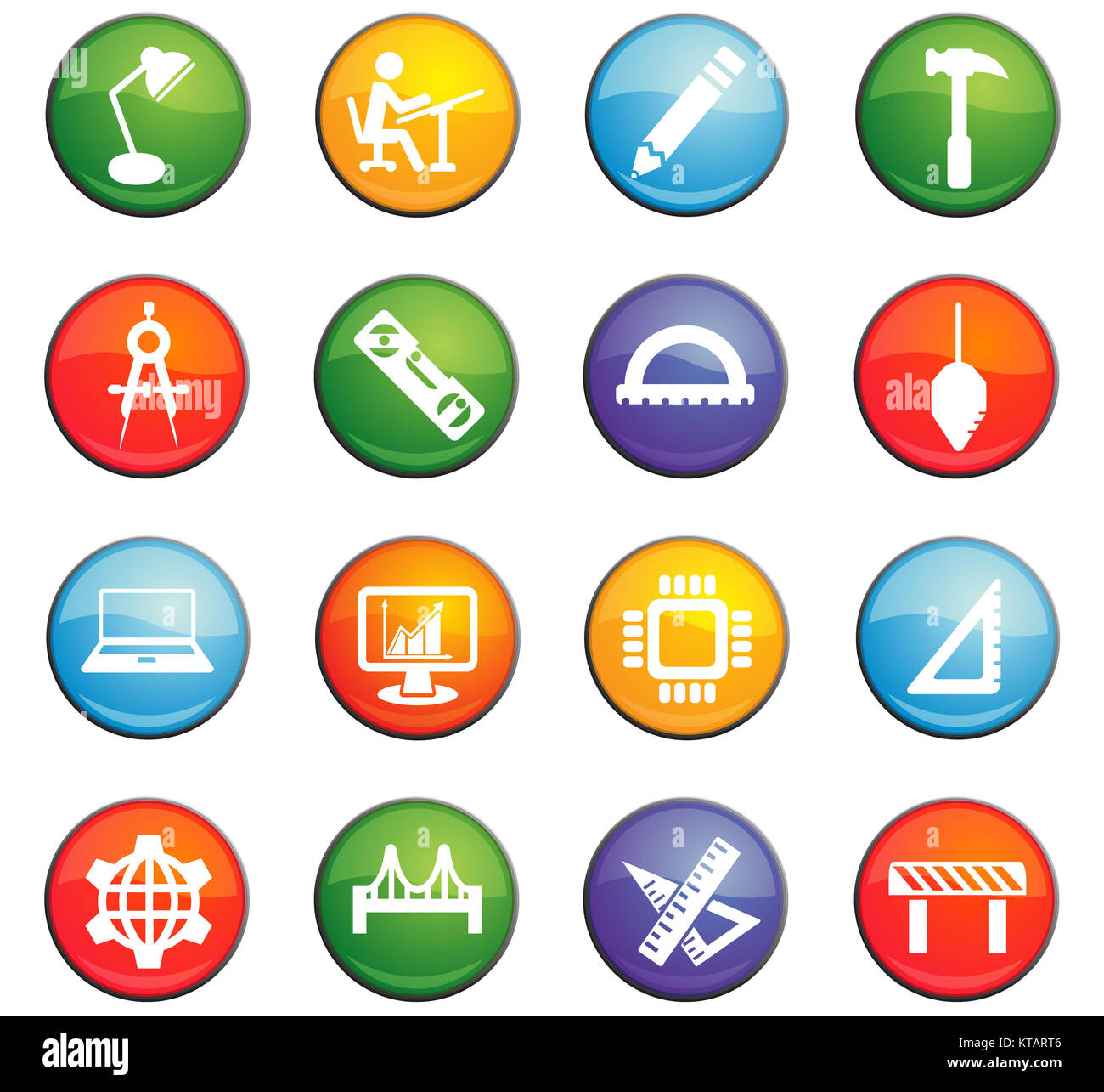 engineering icon set Stock Photo - Alamy