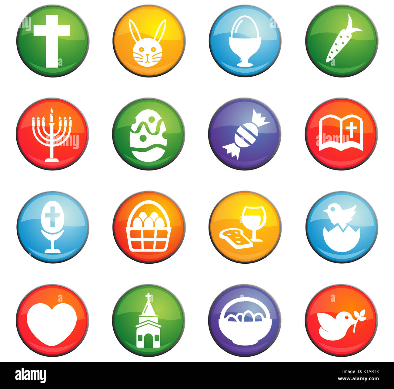 easter icon set Stock Photo - Alamy