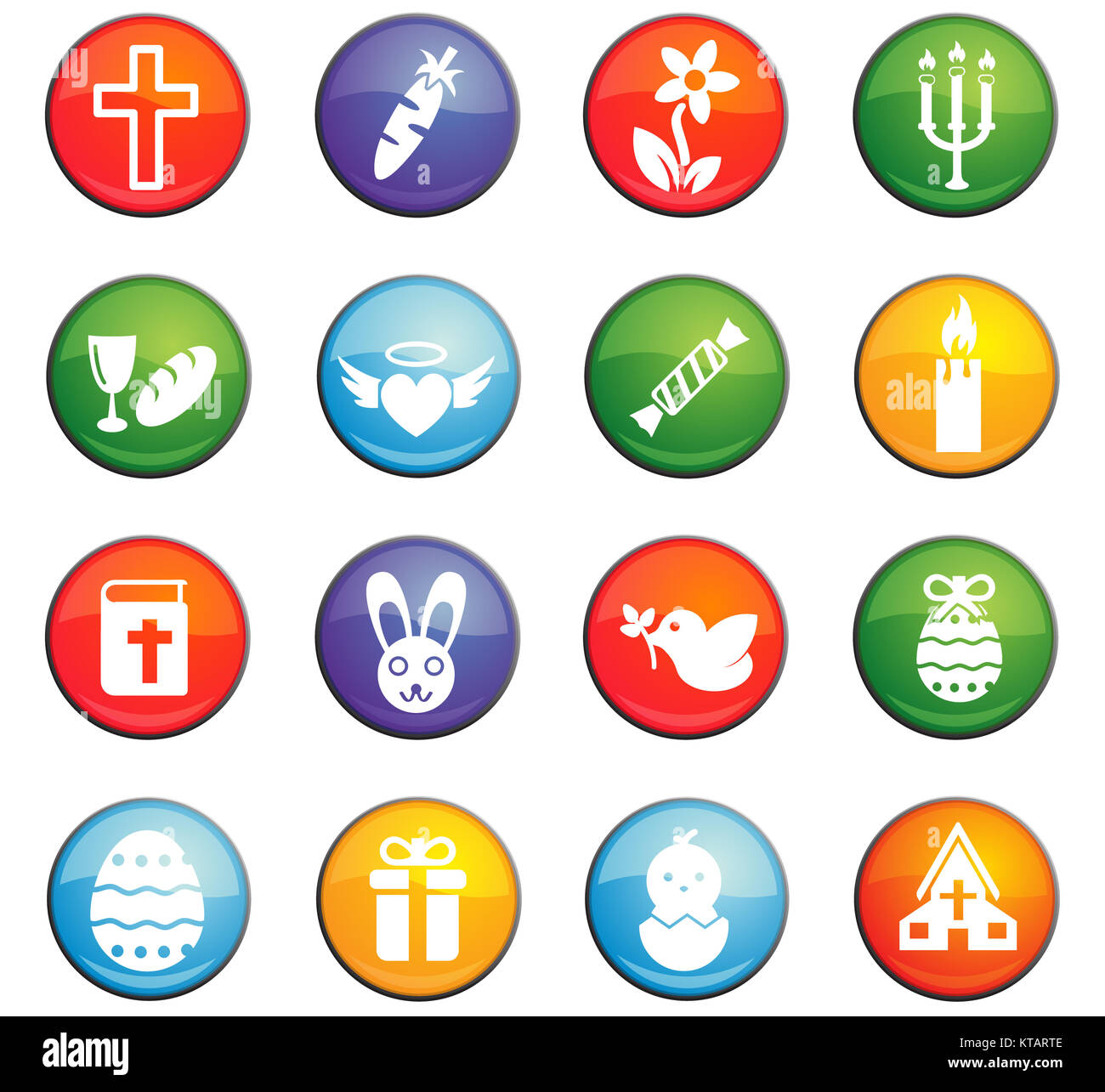 easter icon set Stock Photo - Alamy