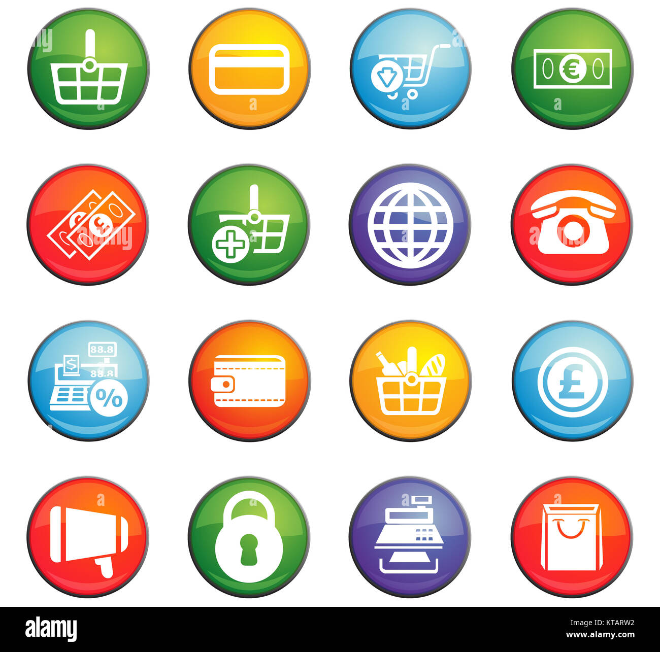 e-commerce icon set Stock Photo - Alamy
