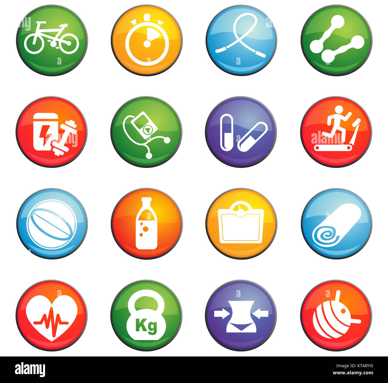 fitness icon set Stock Photo - Alamy