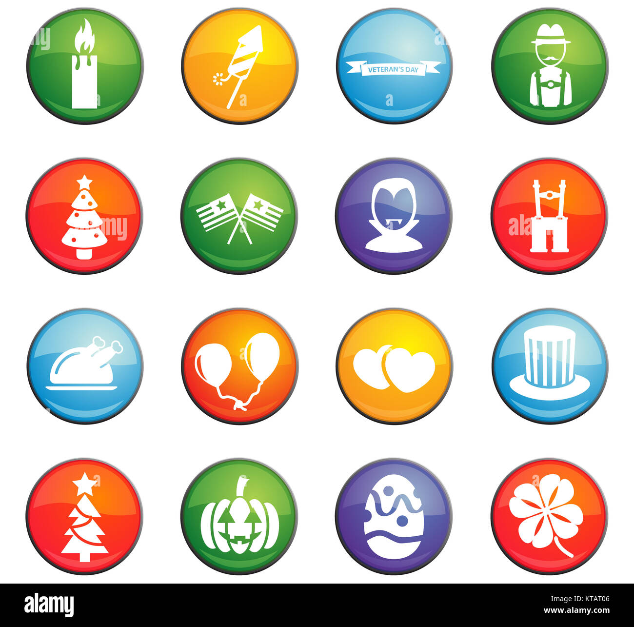 holidays icon set Stock Photo - Alamy