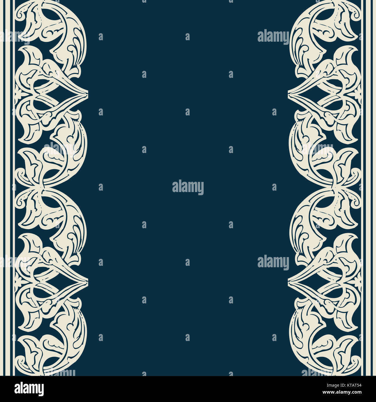 Vector illustration of ornamental seamless border (Arabic style Stock ...