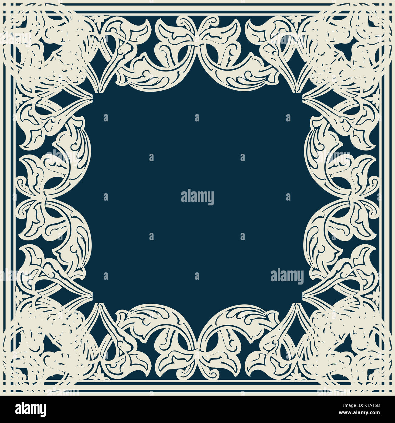 Vector ornate frame in Eastern style Stock Photo - Alamy