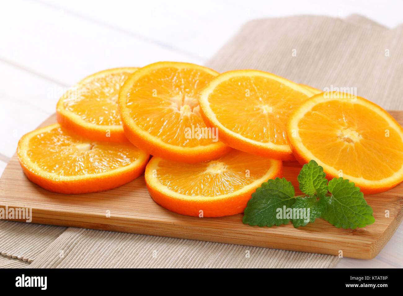 thin slices of fresh orange Stock Photo - Alamy