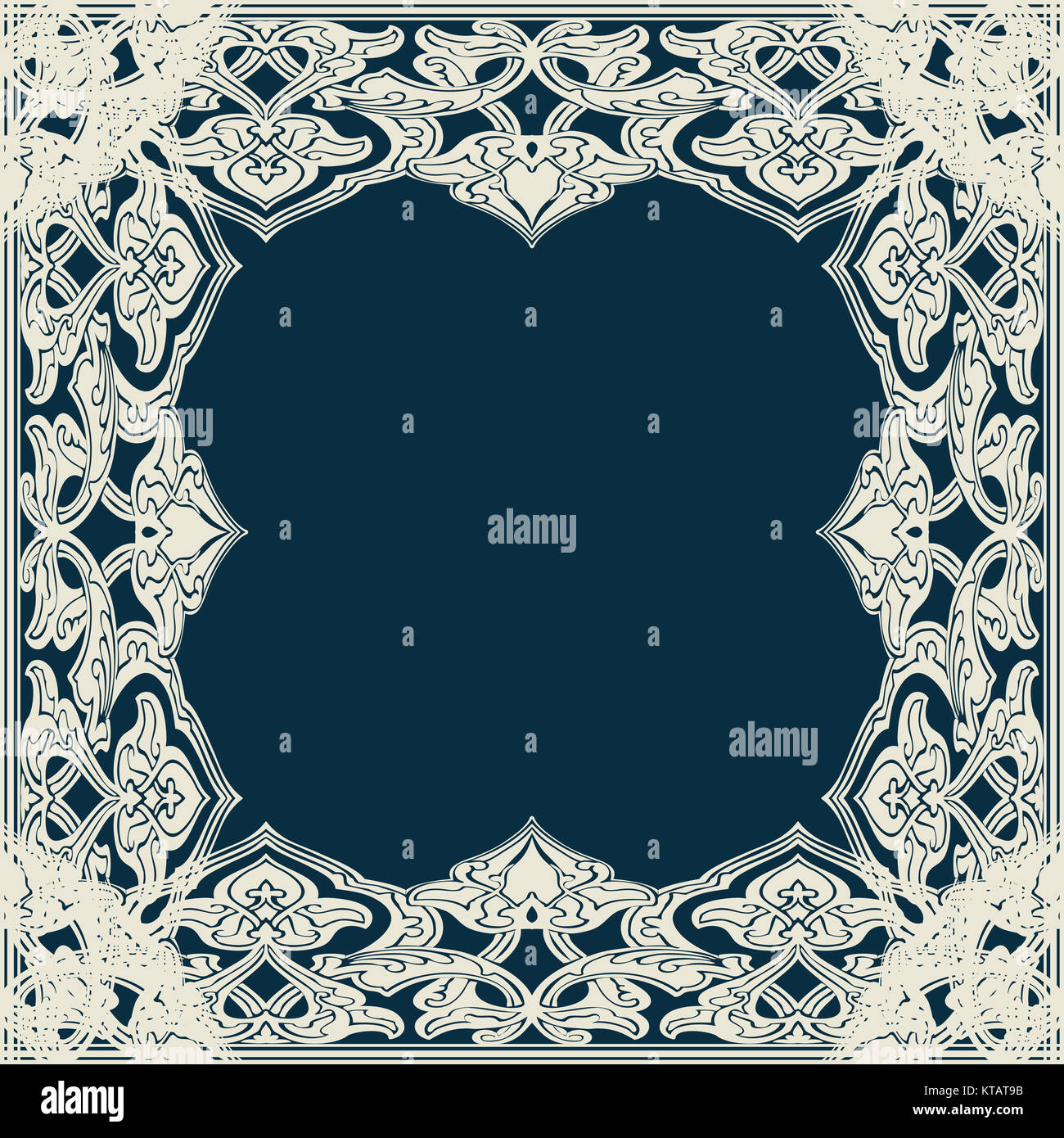 Vector ornate frame in Eastern style Stock Photo - Alamy
