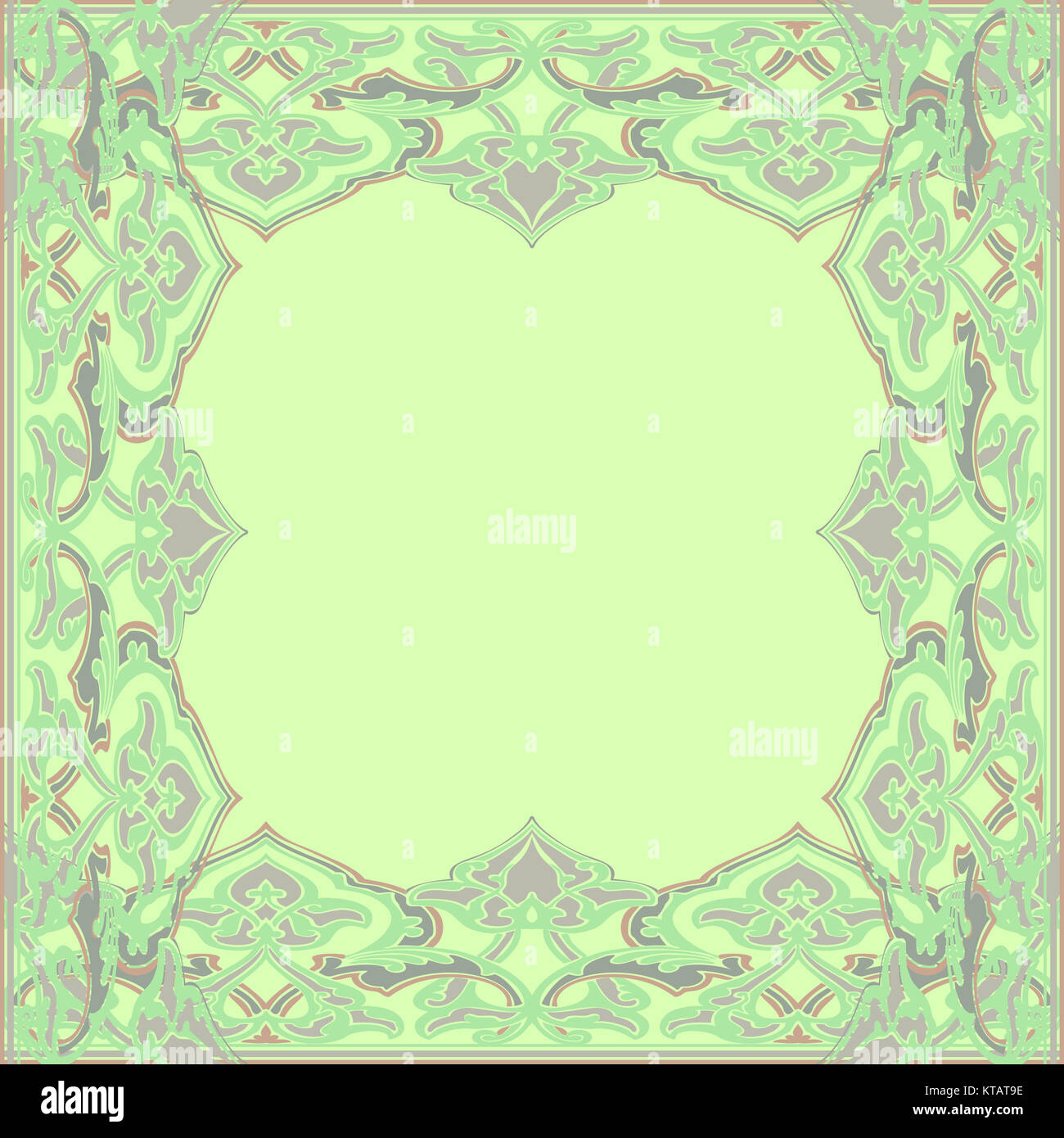 Vector ornate frame in Eastern style Stock Photo - Alamy