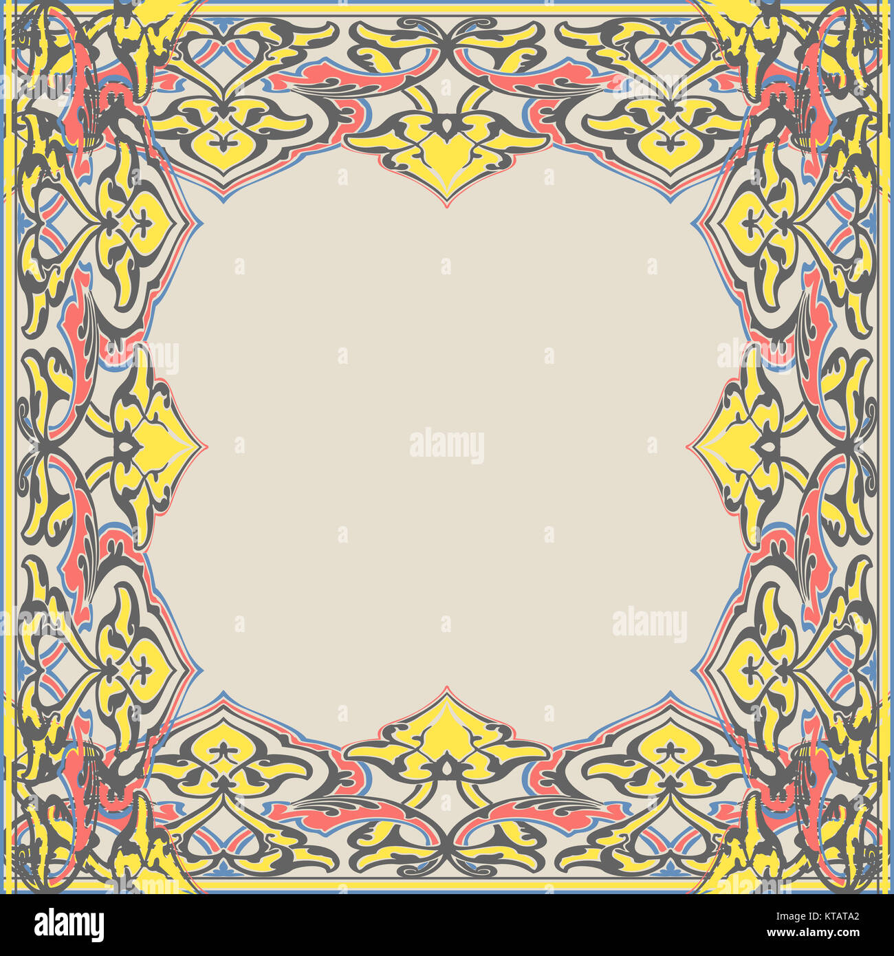 Vector ornate frame in Eastern style Stock Photo - Alamy