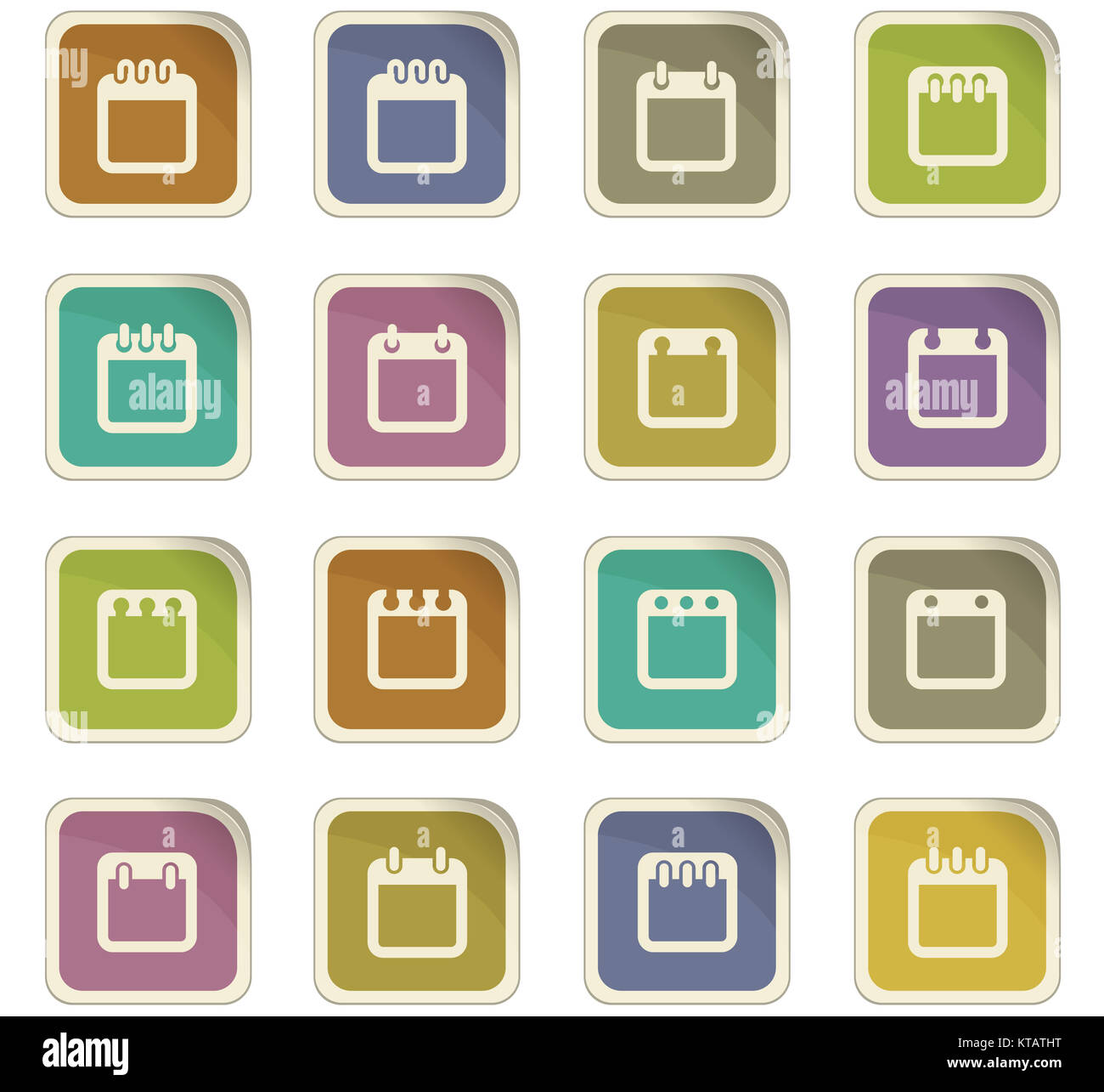 Calendar icons set Stock Photo - Alamy