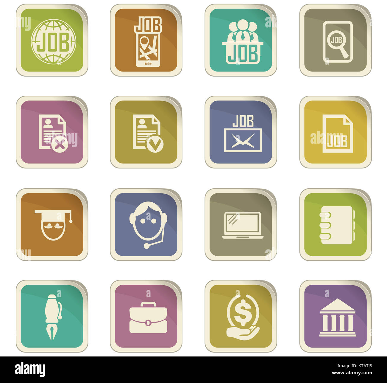 Job icons set Stock Photo - Alamy