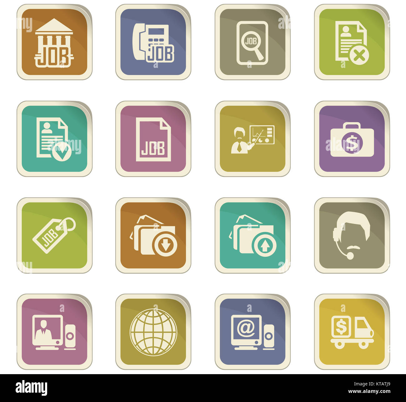Job icons set Stock Photo - Alamy