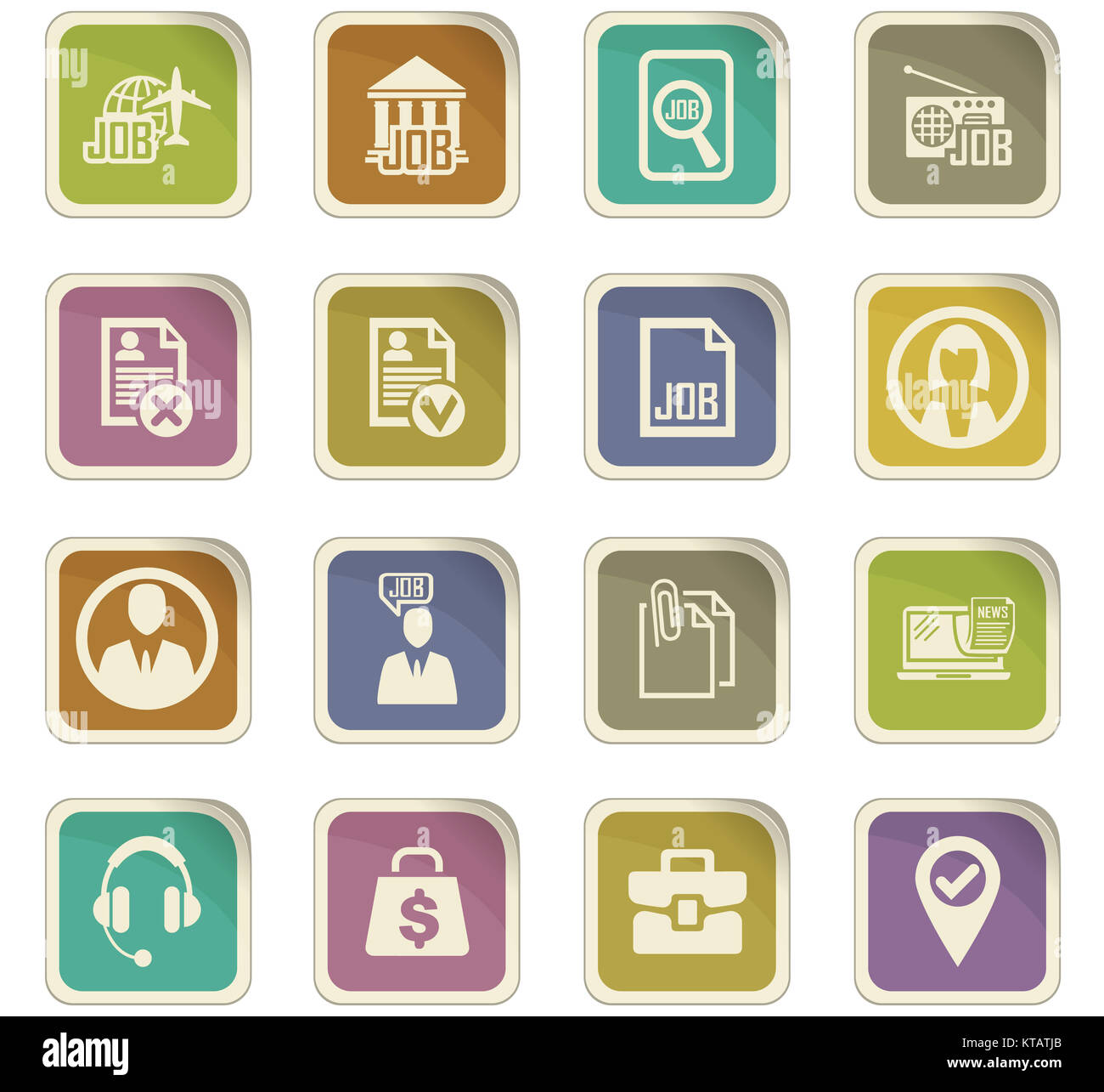 Job icons set Stock Photo - Alamy