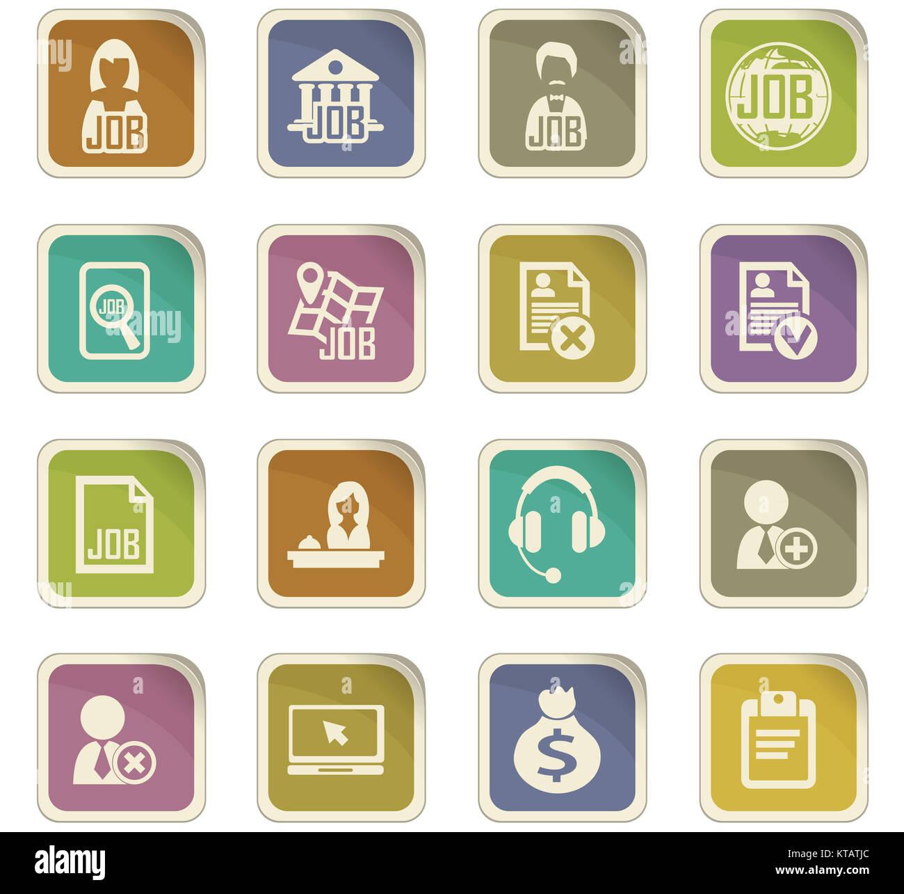 Job icons set Stock Photo - Alamy