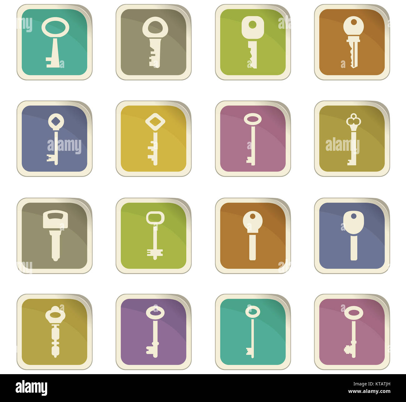 Lock and Key icons set Stock Photo - Alamy