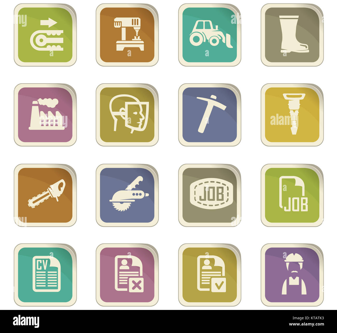 Job icons set Stock Photo - Alamy