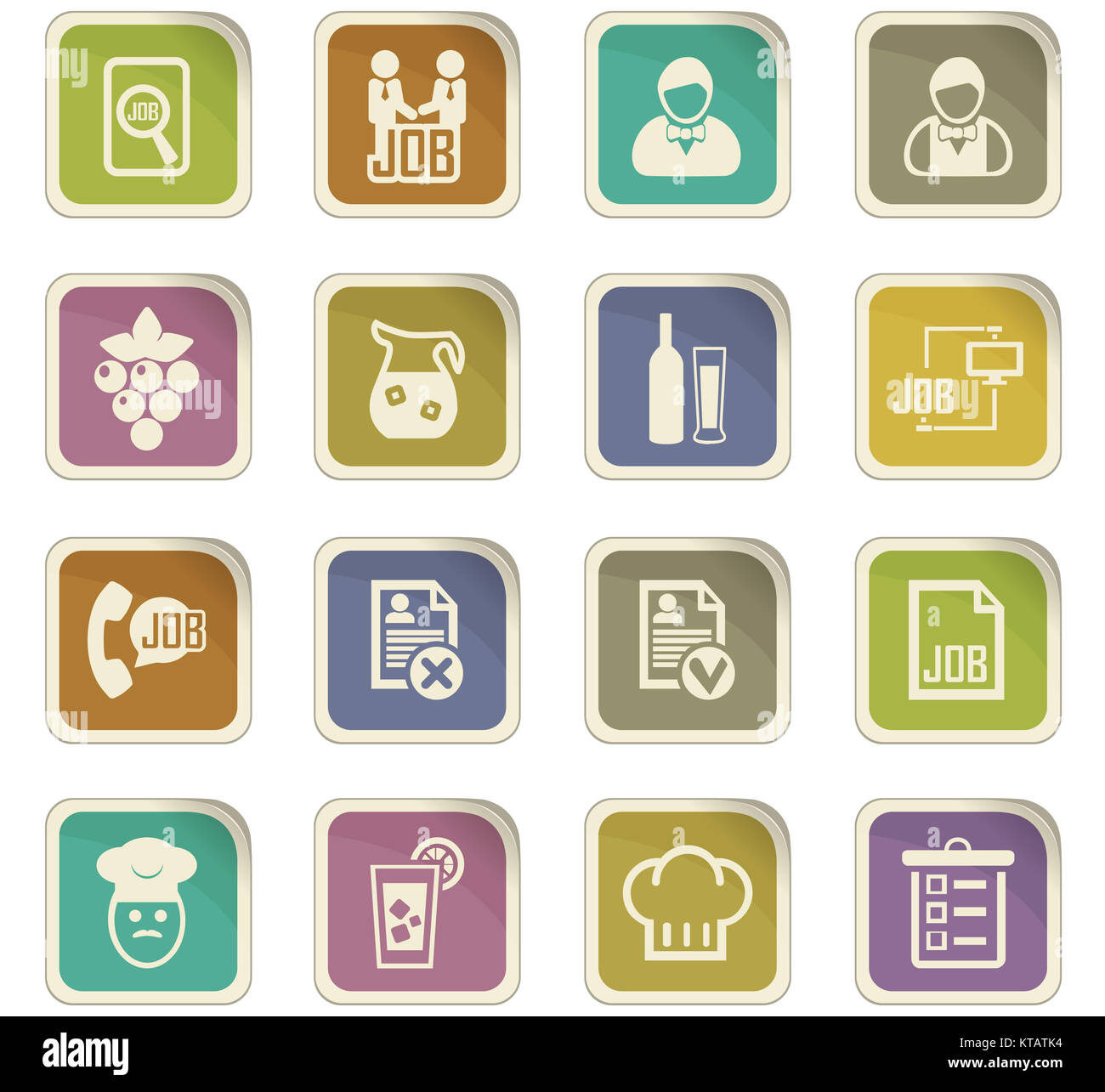 Job icons set Stock Photo - Alamy